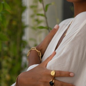 Gold Libra Ring Embossed Scales of Justice Signet Ring Pinky Signet ...