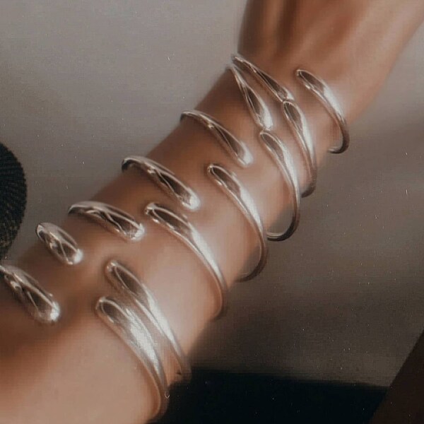 Solid Silver Cuff - Etsy