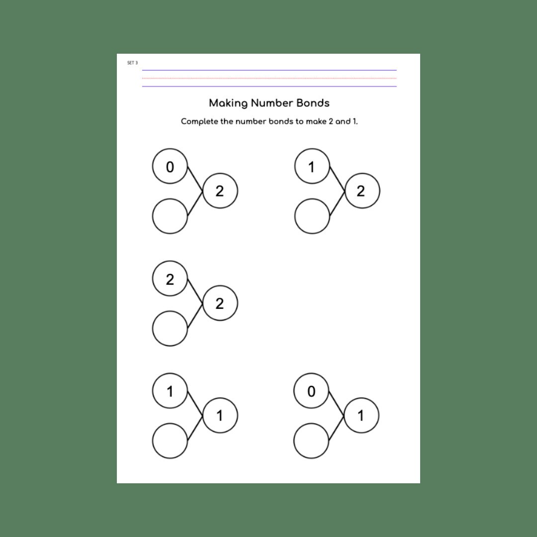 Number Bonds 1 - 10 | Subtraction Practice | Seatwork | Subtraction ...