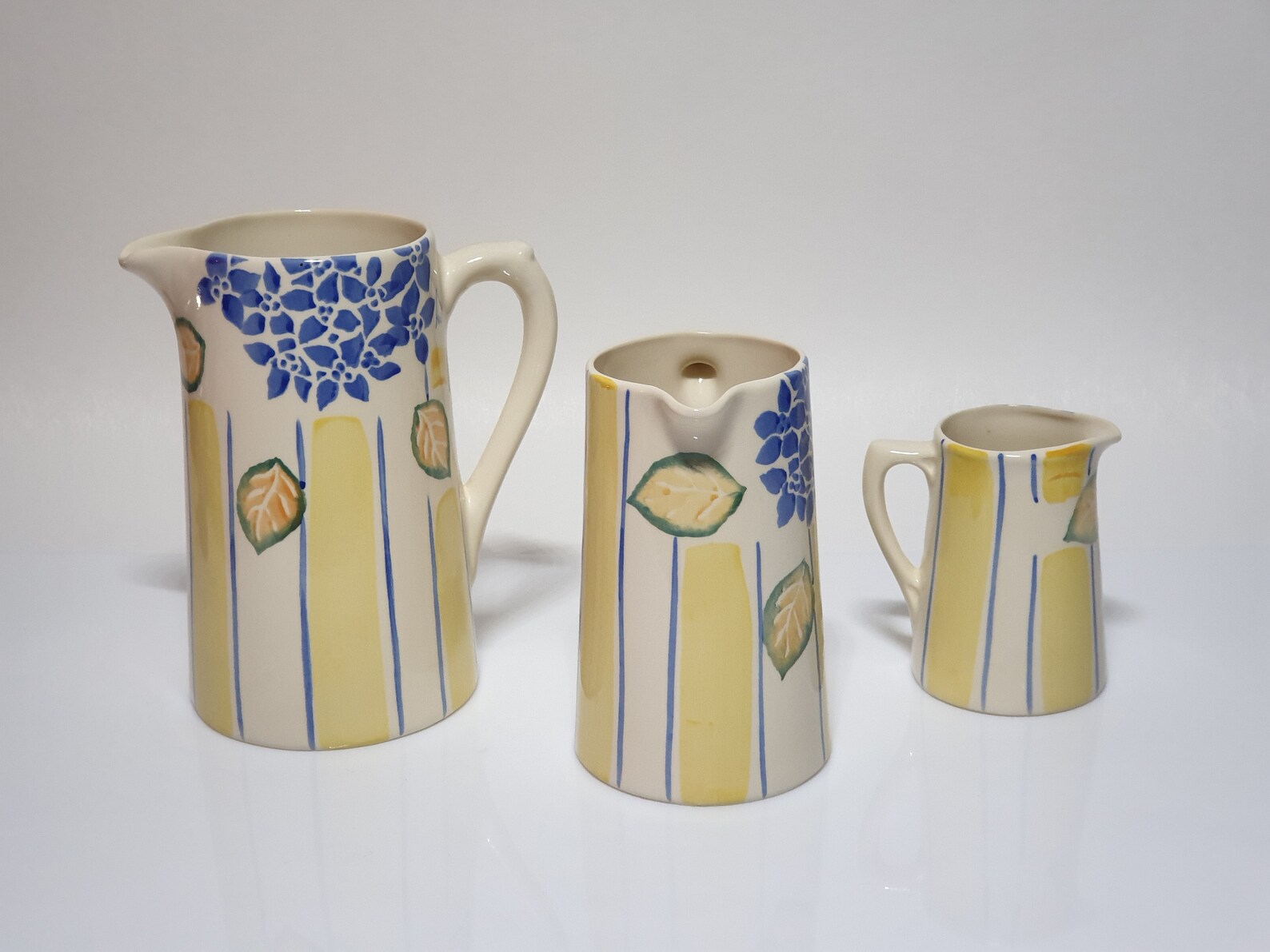 Vintage Original English Country Pottery Pitcher Set Three | Etsy