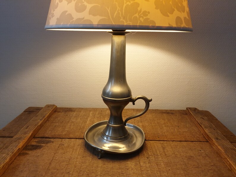 Beautiful Design PURE Pewter Based Table Lamp Special Wave | Etsy