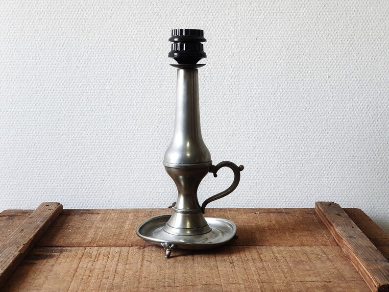 Beautiful Design PURE Pewter Based Table Lamp Special Wave - Etsy