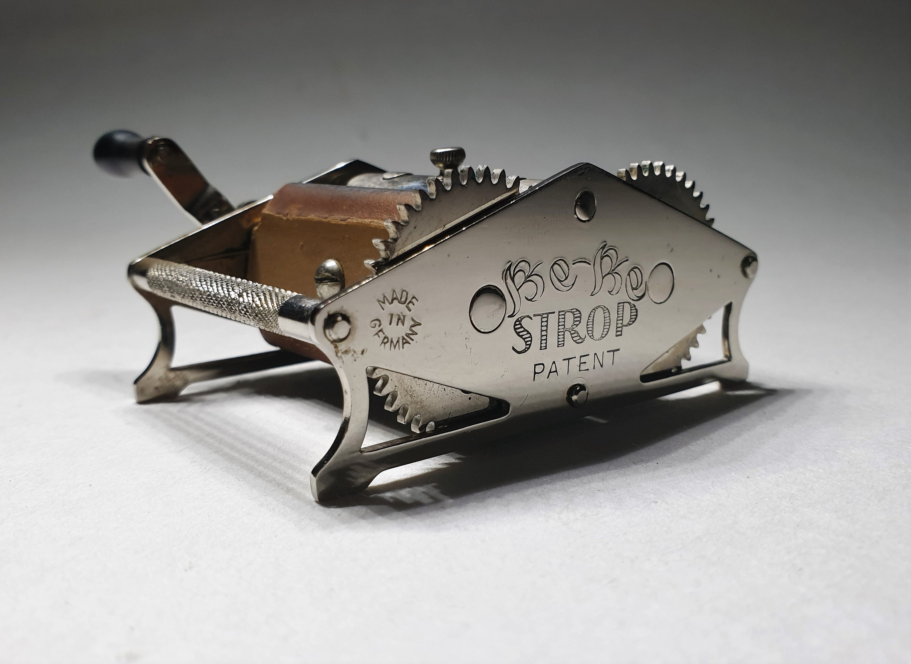 RARE Antique German Razor Blade Sharpener Stropper Be-be | Etsy