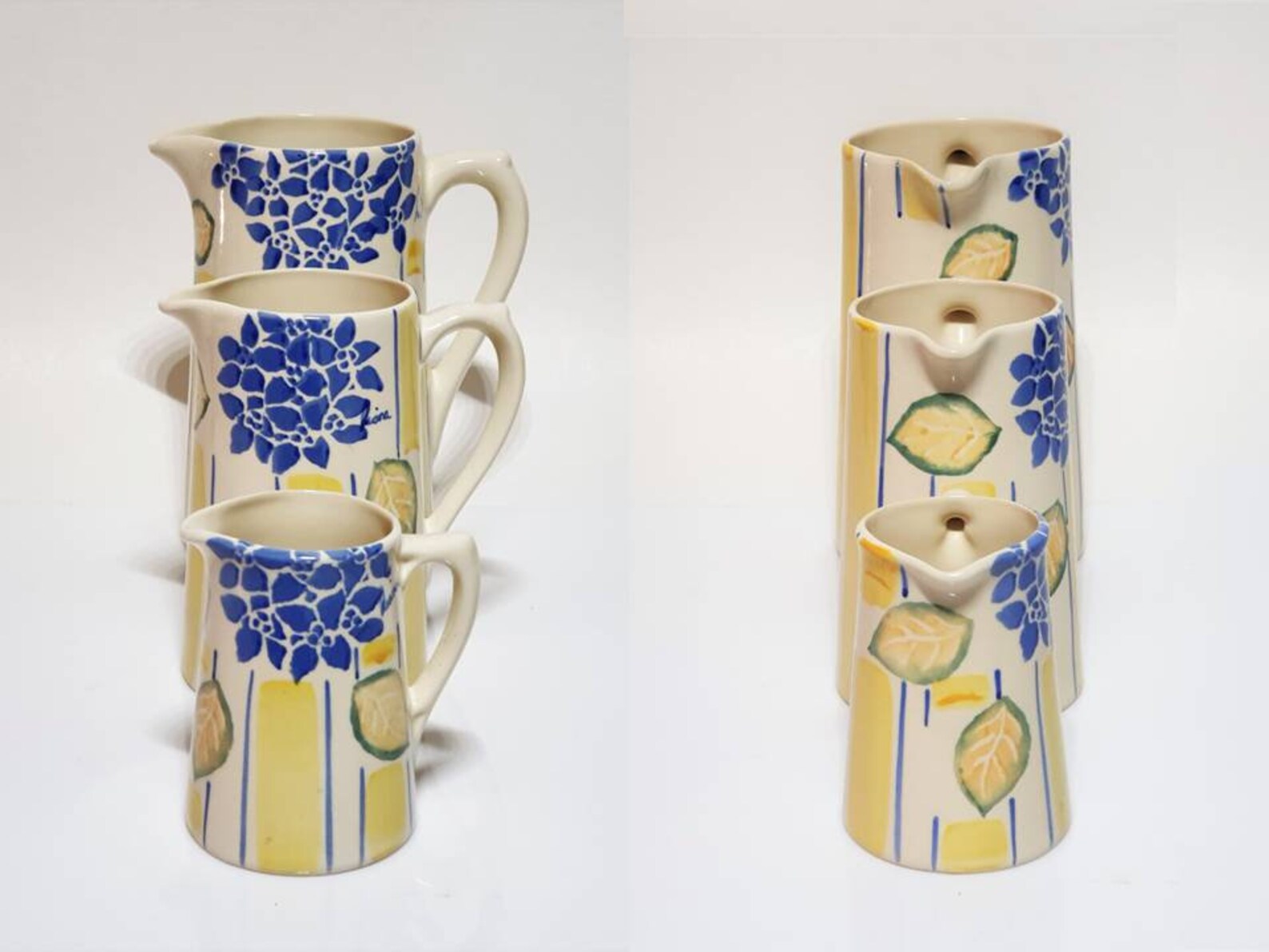 Vintage Original English Country Pottery Pitcher Set Three | Etsy