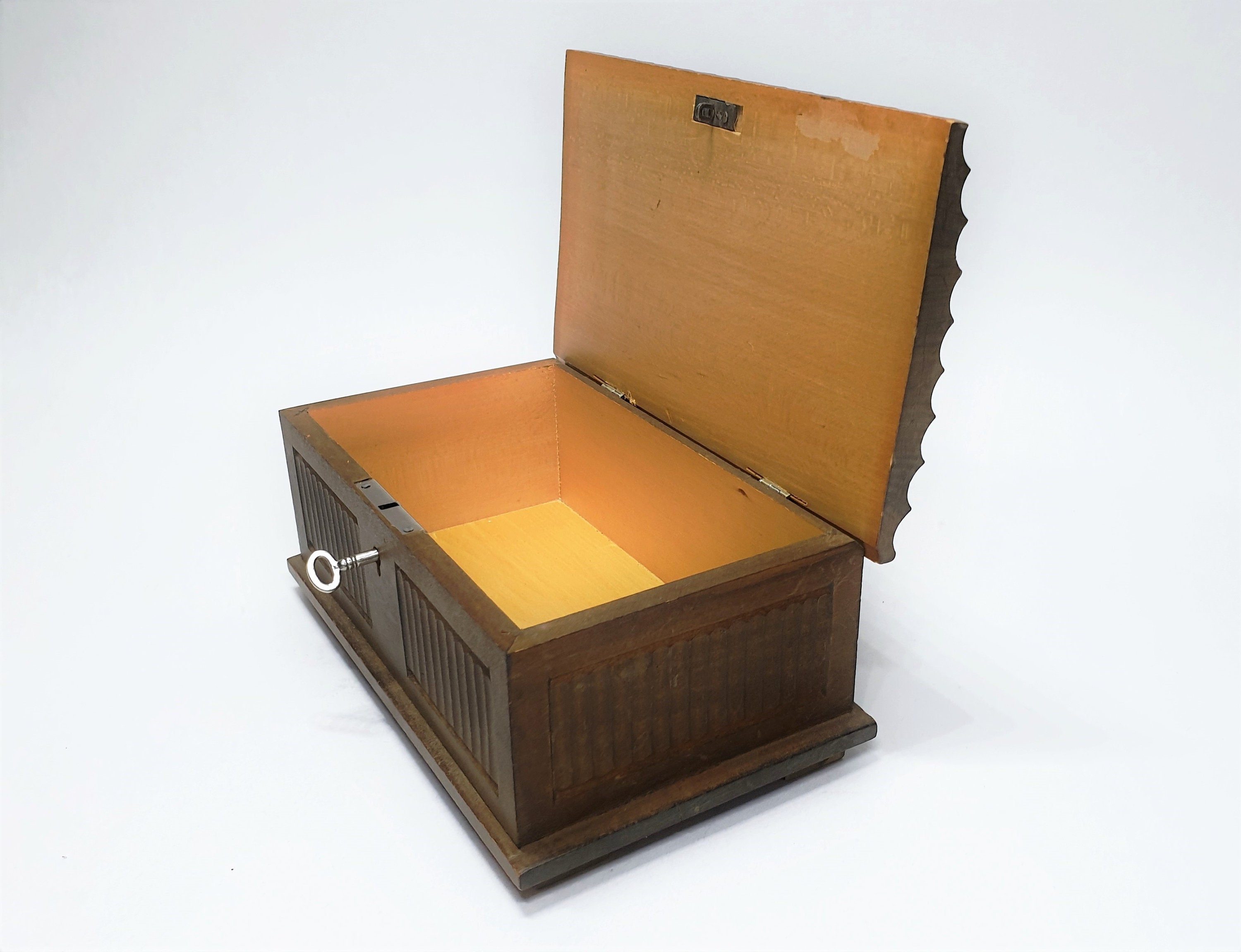 Vintage Lockable Wooden Storage Box Jewelry Box Vintage | Etsy