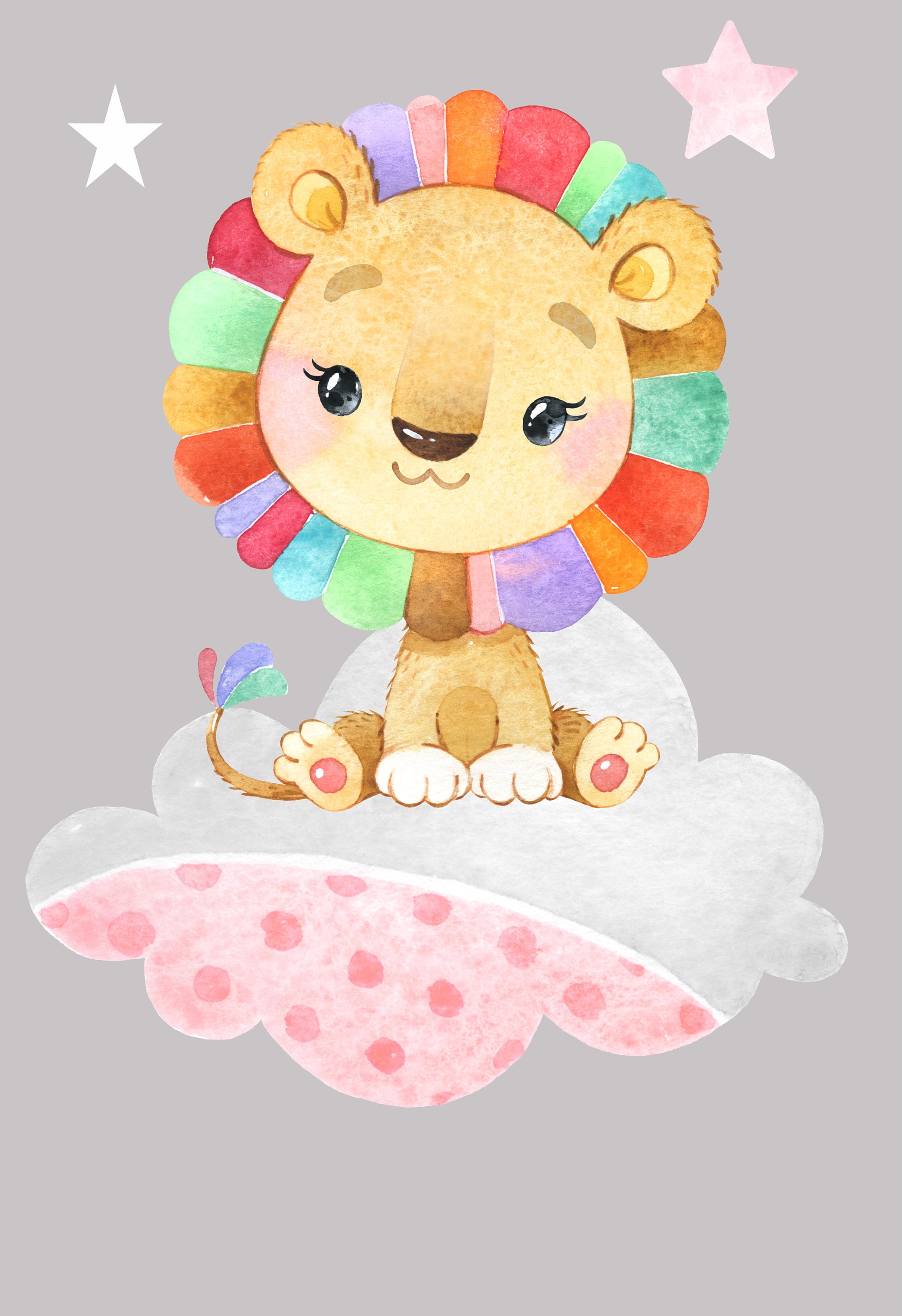 Safari jungle wall stickers nursery decal watercolor animal | Etsy