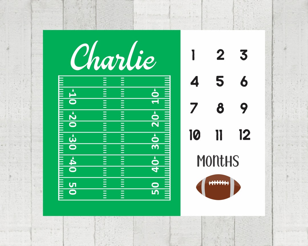Football Milestone Blanket - Baby Milestone Blanket - Football Field ...