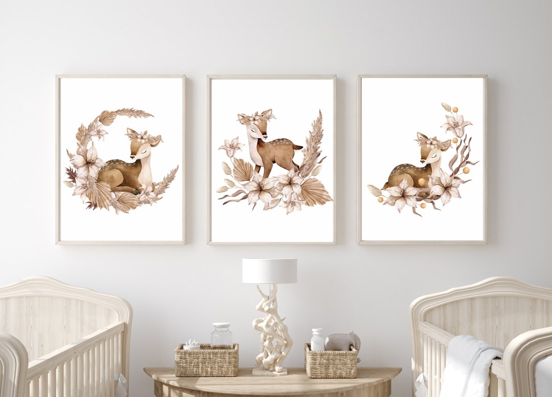 Deer Nursery Decor Boho Nursery Deer Deer Nursery Print Woodland