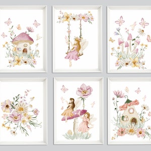 Fairy Nursery Art, Nursery Wall Art Girl, Fairy Nursery, Butterfly ...