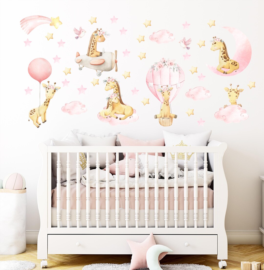Giraffe Nursery Wall Decal, Wall Decal for Kids, Giraffe Sticker ...