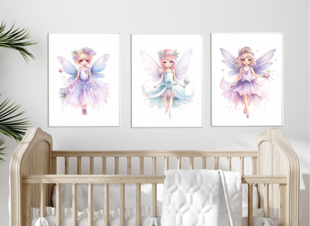 Fairy Nursery Prints, Fairy Nursery Wall Art, Fairy Print, Girl Nursery ...