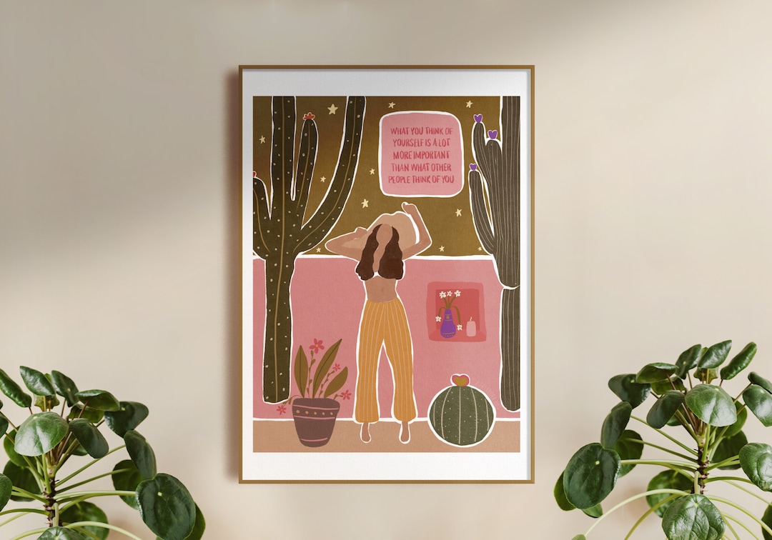 Self Love Art Print A4 A3 Plant Lover Boho Home Decor Boho Decor Wall ...