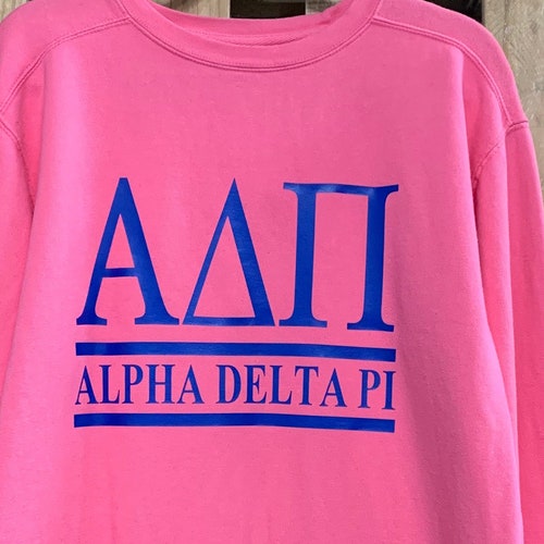Alpha Delta Pi Comfort Colors Sweatshirt Alpha Delta PI AND - Etsy