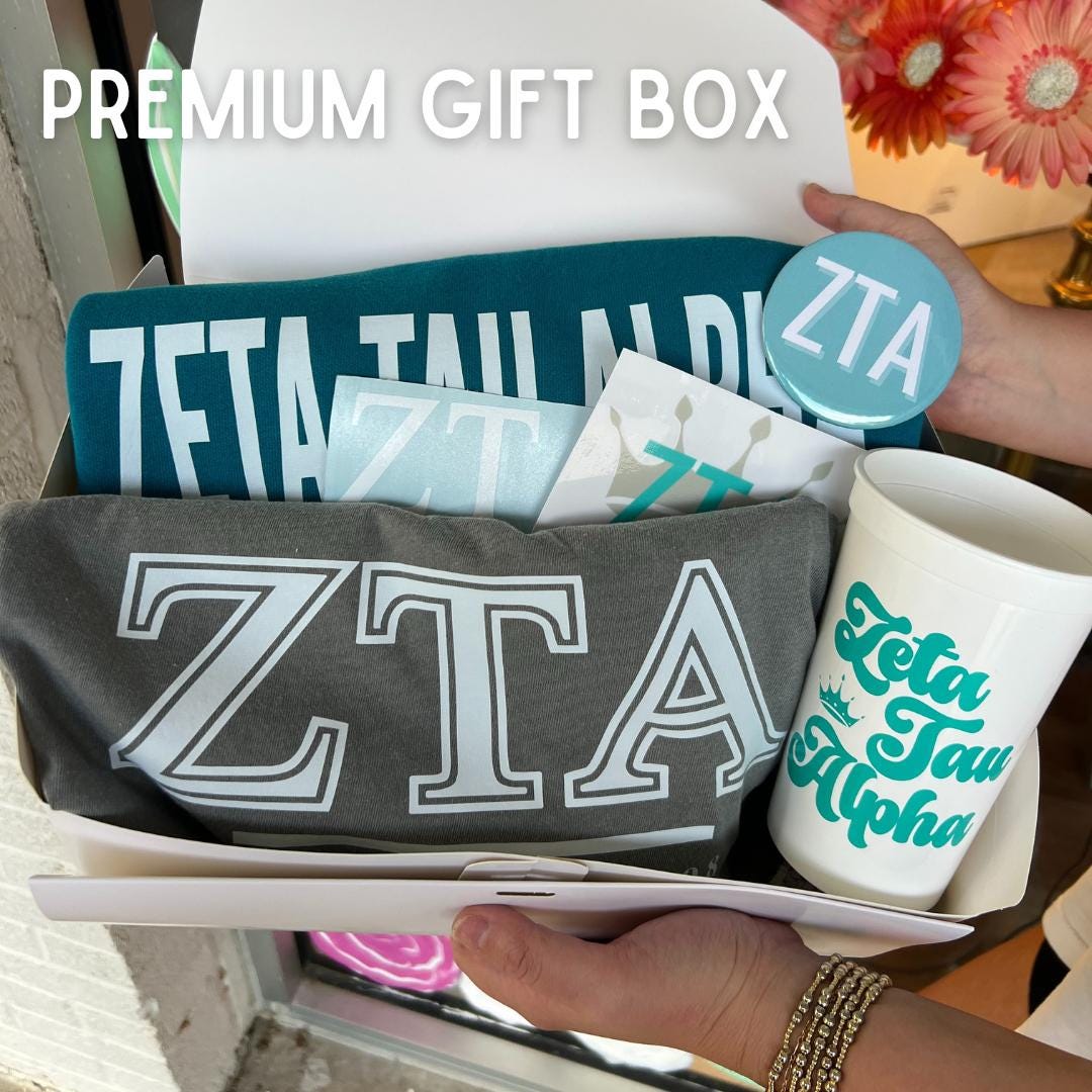 Zeta Tau Alpha Sorority Gift Boxes | READY TO SHIP! | Sorority Shirts ...