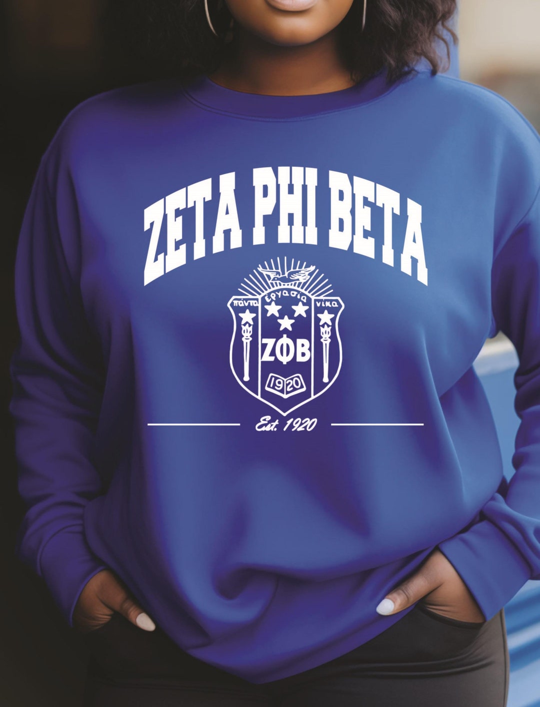 Zeta Phi Beta Crest Sweatshirt: Zphib Sorority Apparel - Etsy