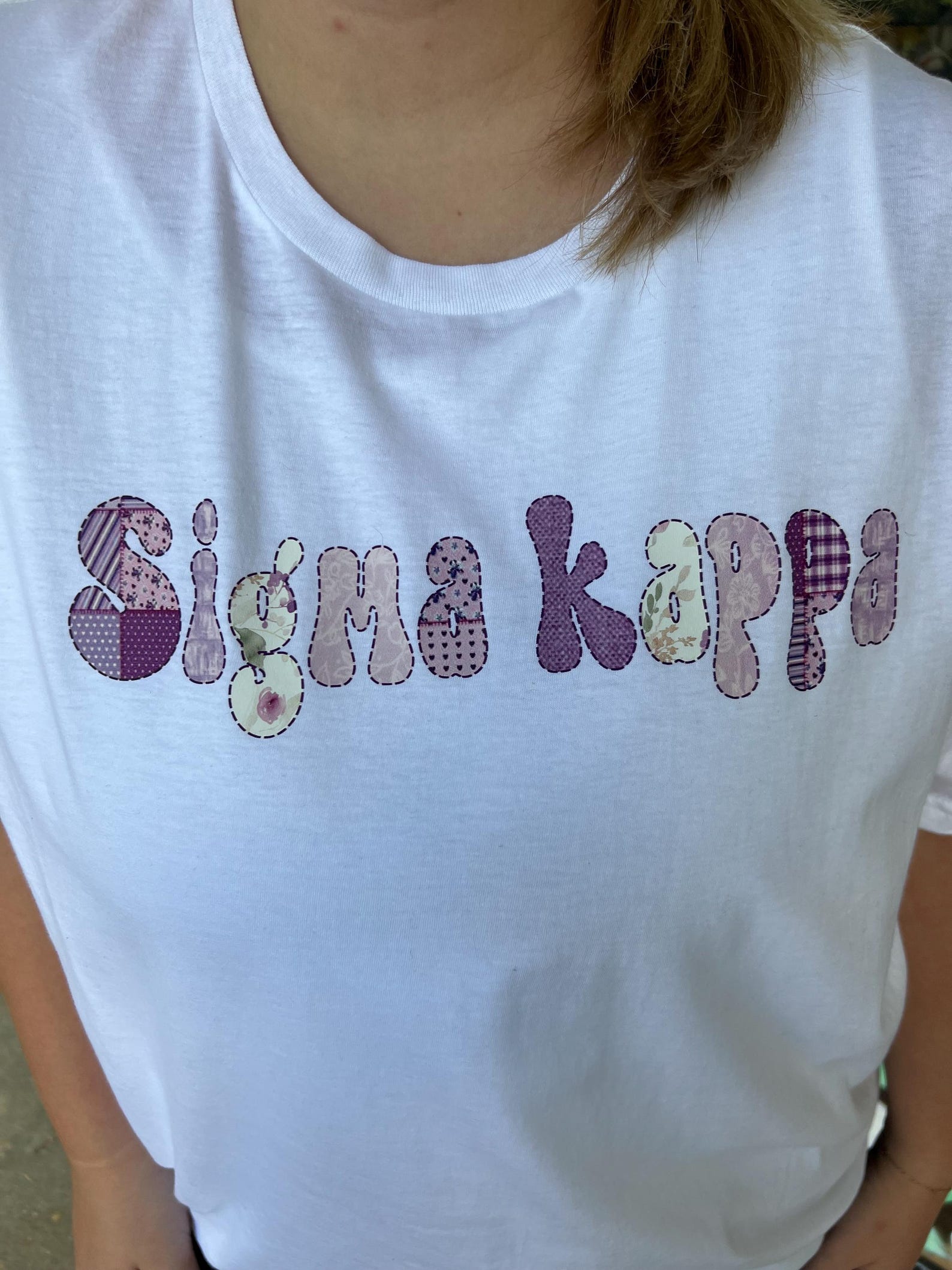Sigma Kappa Patchwork T-shirt, Sorority and Greek Life Apparel, Cozy ...