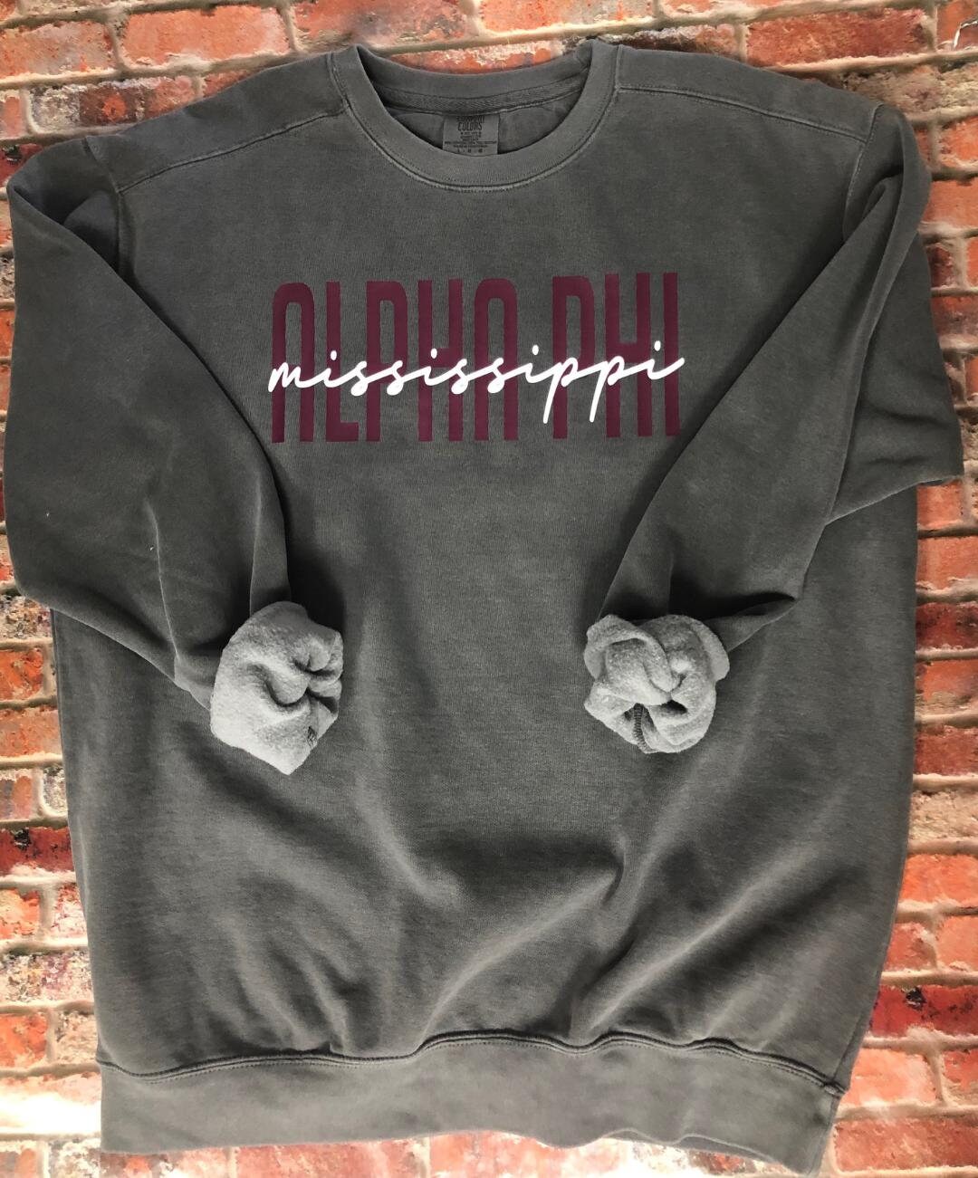 CUSTOM Alpha Phi Sweatshirt | Choose Your School/colors | Aphi Sorority ...
