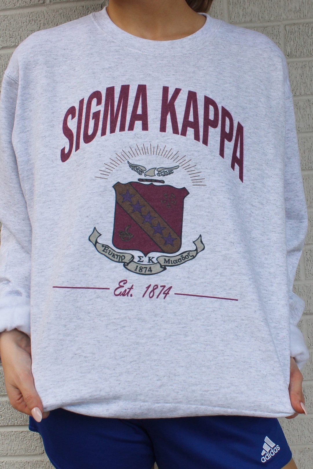 Sigma Kappa Crest Sweatshirt: SK Sorority Apparel, Big Little Gift - Etsy