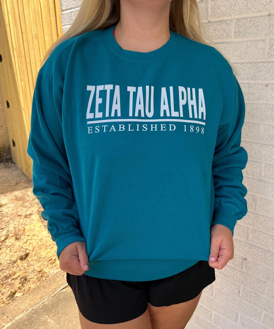 Zeta Tau Alpha With Line and Established Date | Comfort Color T-shirts ...
