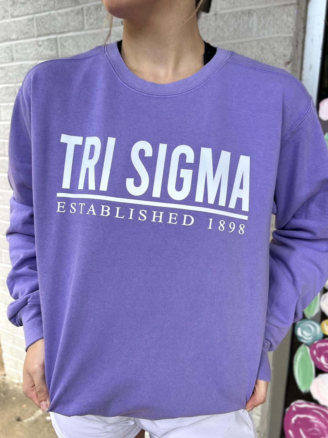 Sigma Sigma Sigma With Line and Established Date | Comfort Color T ...