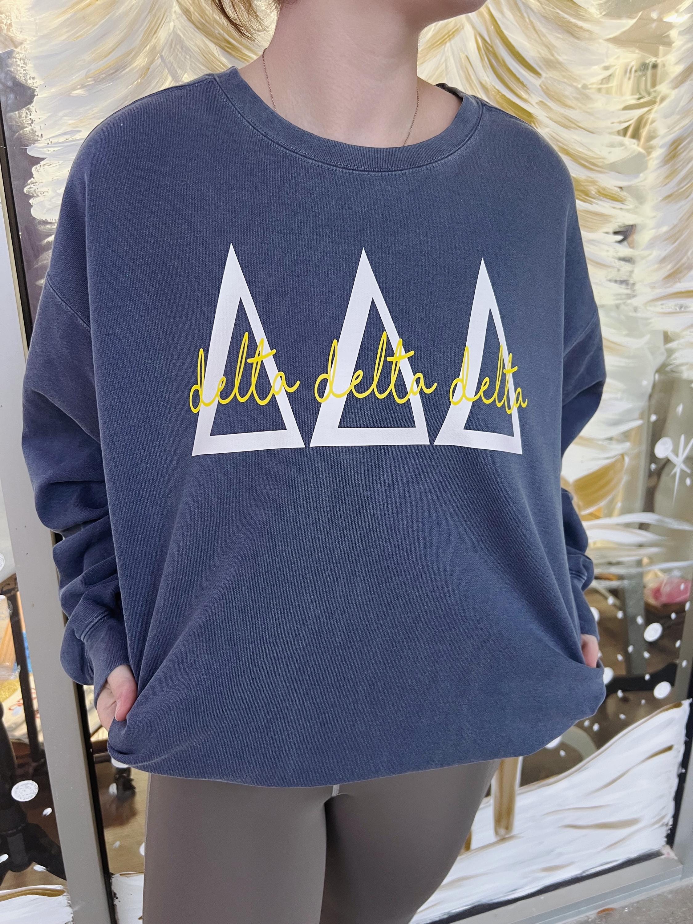 Delta Delta Delta Greek Letter Script Sweatshirts and T-shirts | Tri ...