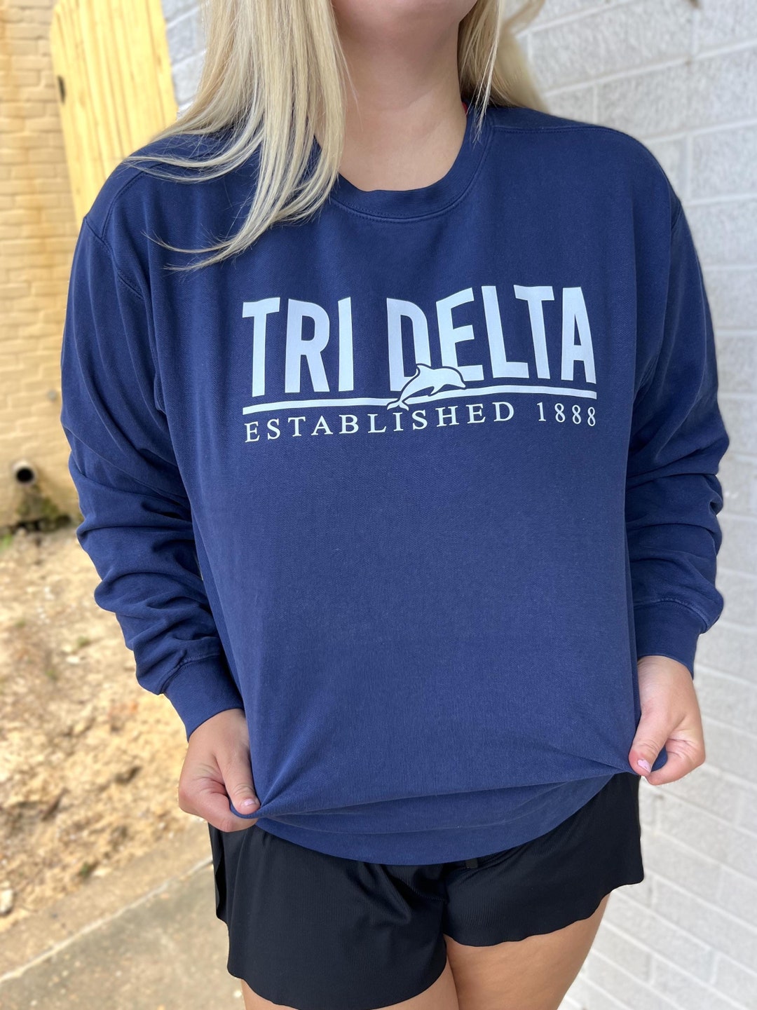 Tri Delta Comfort Colors Sweatshirt: Sorority Apparel - Etsy