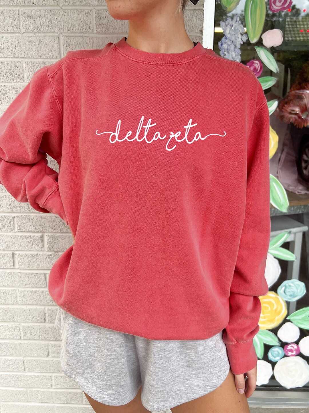Custom Delta Zeta Shorelines Comfort Colors Sweatshirt | Sorority Merch ...