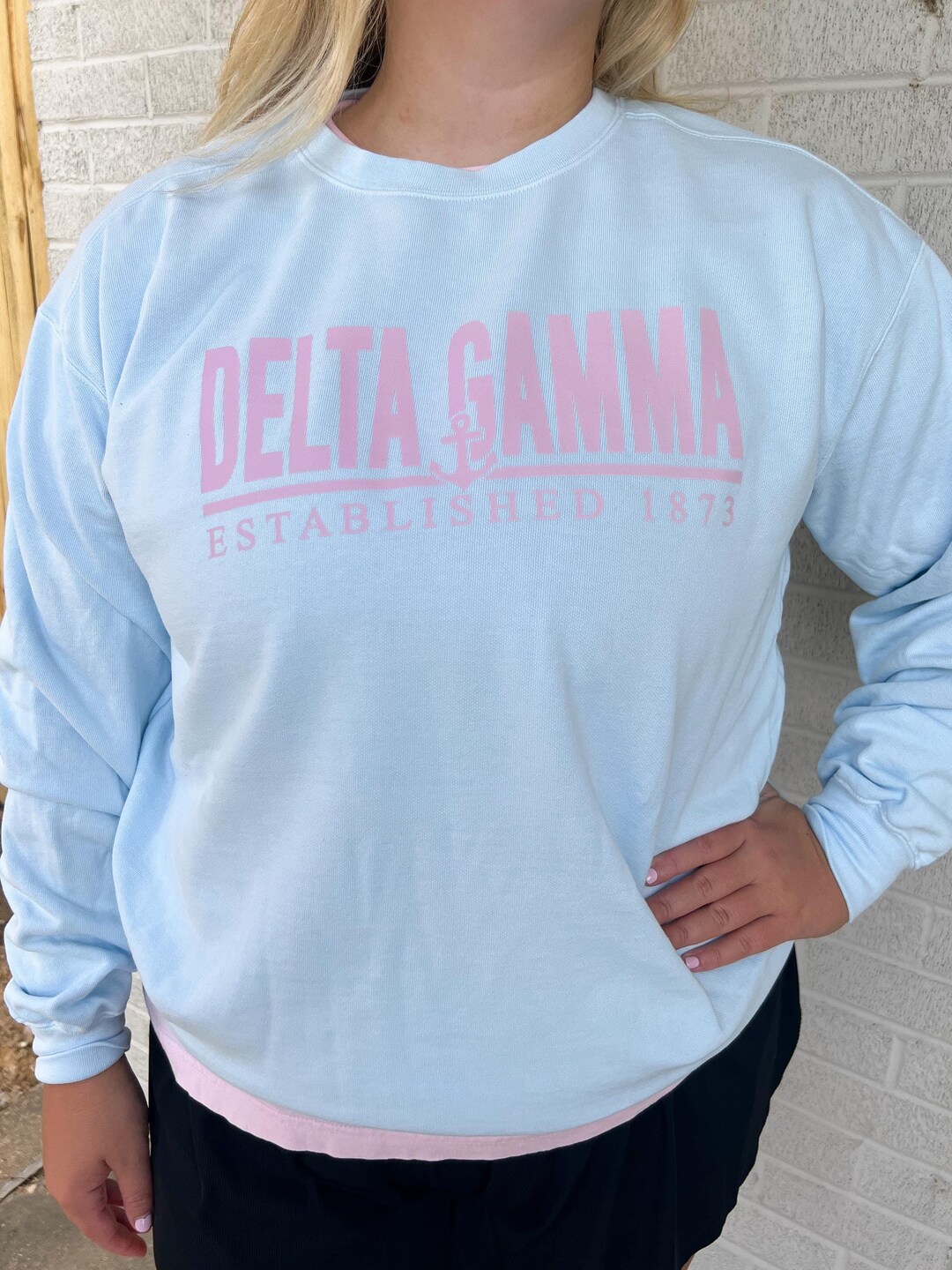 Delta Gamma Anchor Comfort Colors T-shirt: DG Sorority Apparel - Etsy