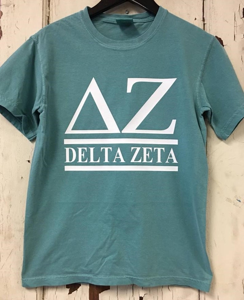 Custom Delta Zeta Sorority T Shirt Multiple Comfort Colors | Etsy