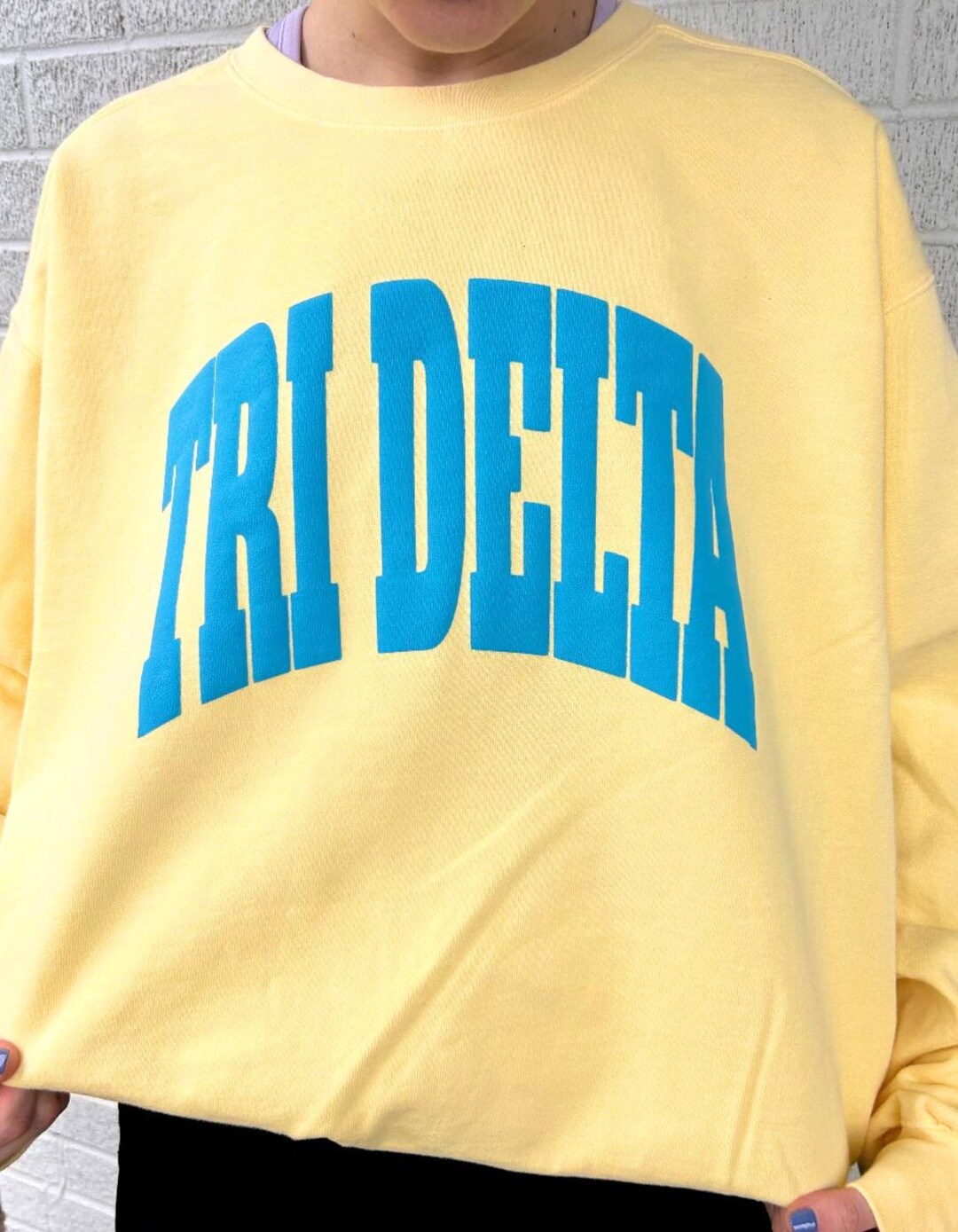 Delta Delta Delta Puff Embossed Sweatshirt | Tri Delta Sorority Merch ...
