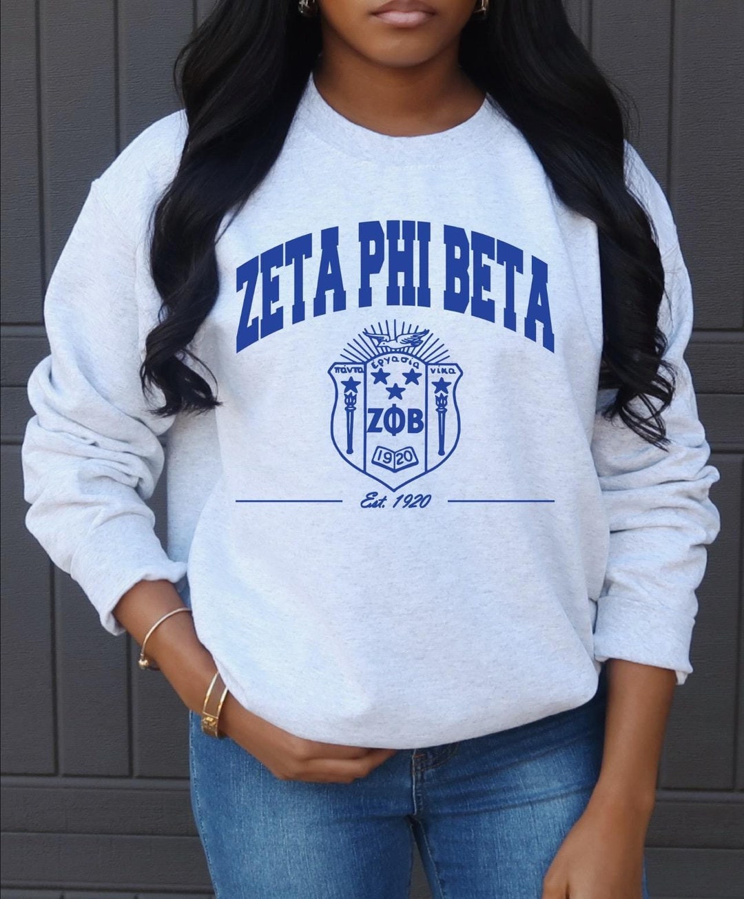 Zeta Phi Beta Crest Sweatshirt and T-shirts: Zphib Sorority Apparel - Etsy