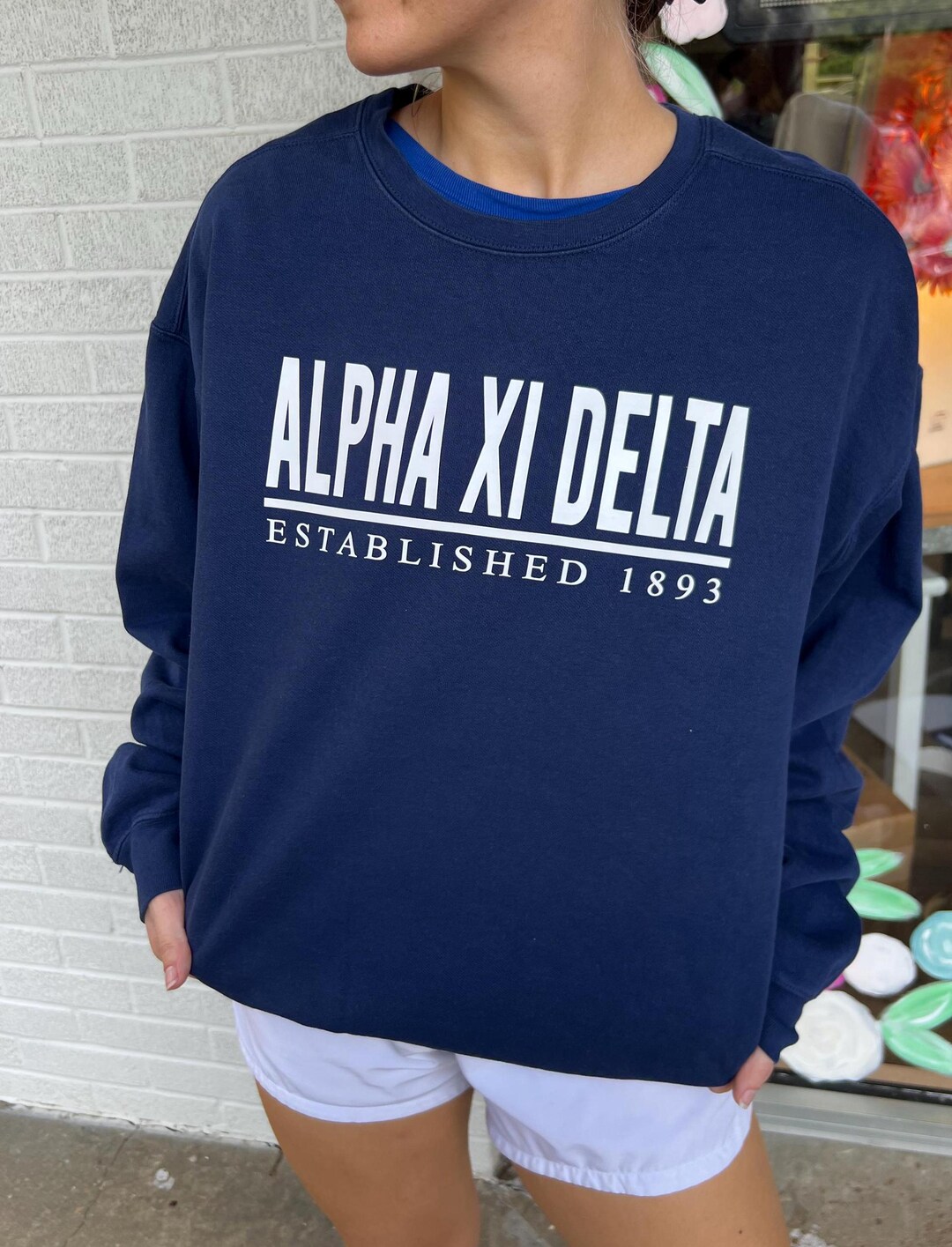 Alpha Xi Delta With Line and Established Date | Comfort Color ...