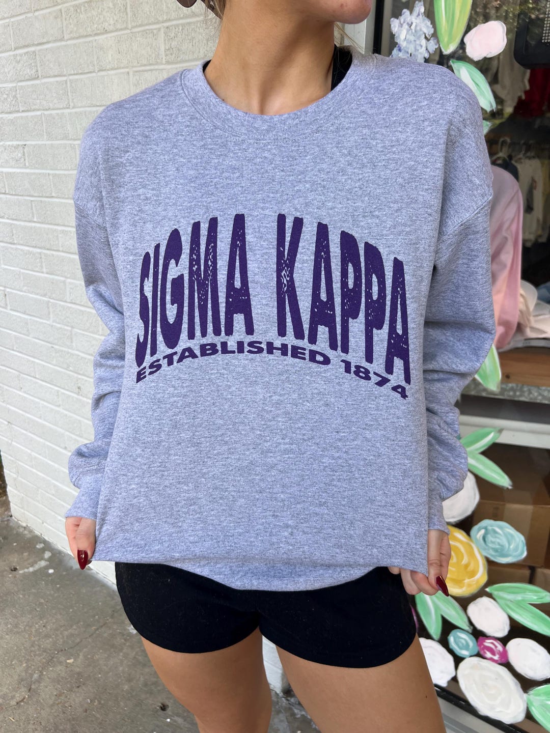 Sigma Kappa Distressed Sweatshirt, Sorority and Greek Life Apparel ...