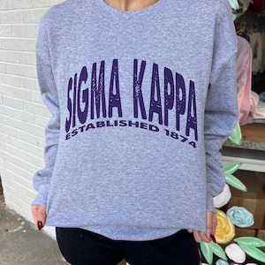 Sigma Kappa Distressed Purple With Established Date Sorority Merch and Greek Life Apparel - Etsy