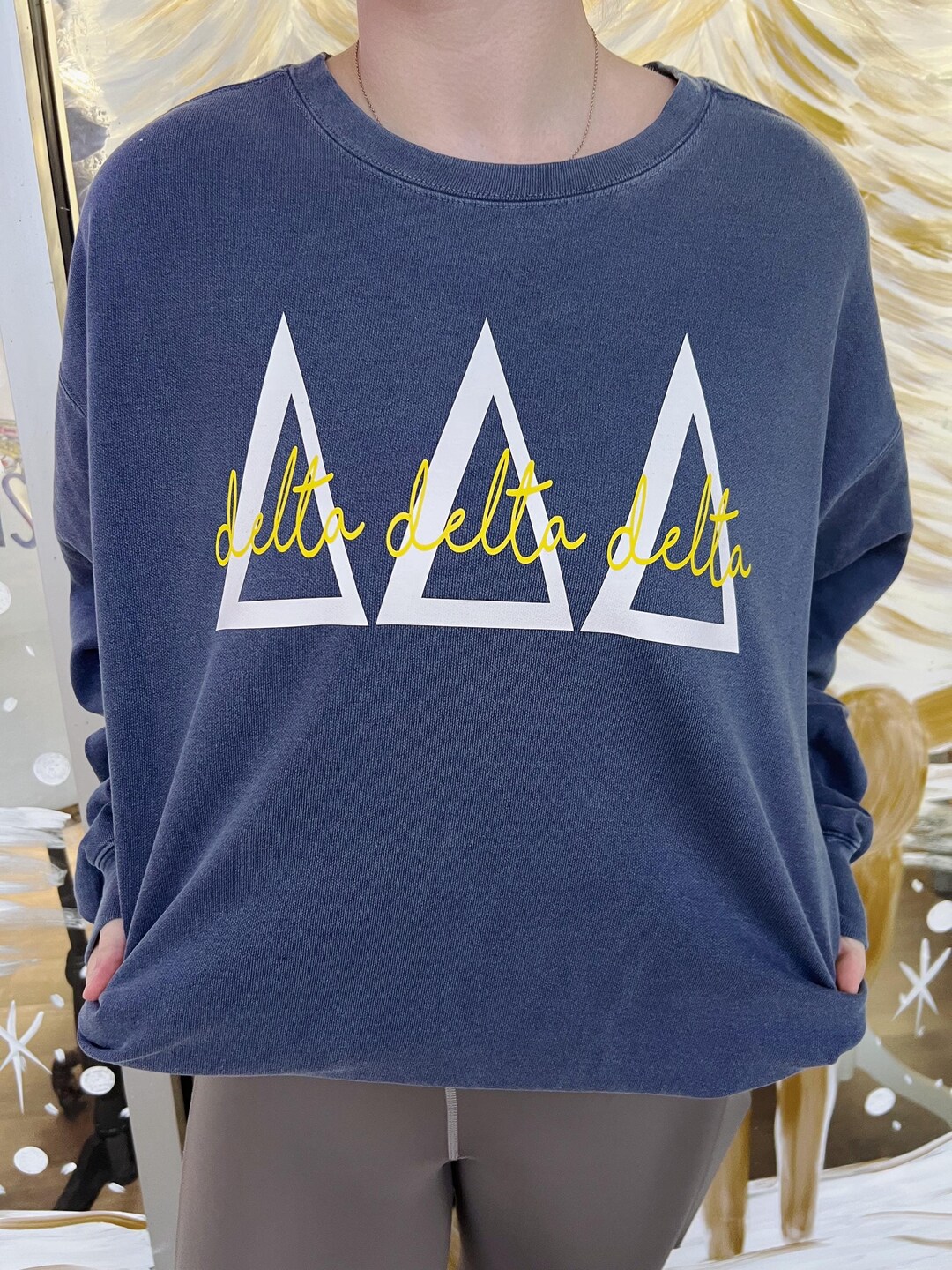 Delta Delta Delta Greek Letter Script Sweatshirts and T-shirts | Tri ...
