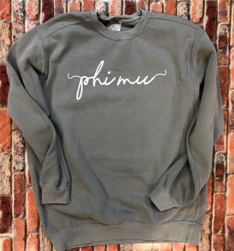 Custom Phi Mu Shorelines Comfort Colors Sweatshirt - Etsy