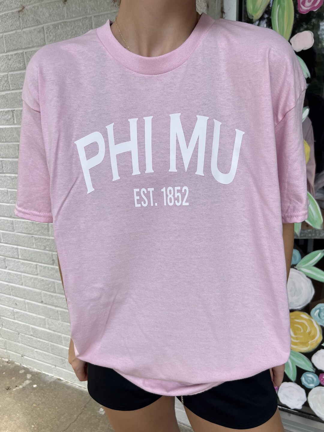 Phi Mu Established 1852 Sorority Shirt | Sorority Merch and Greek Life ...