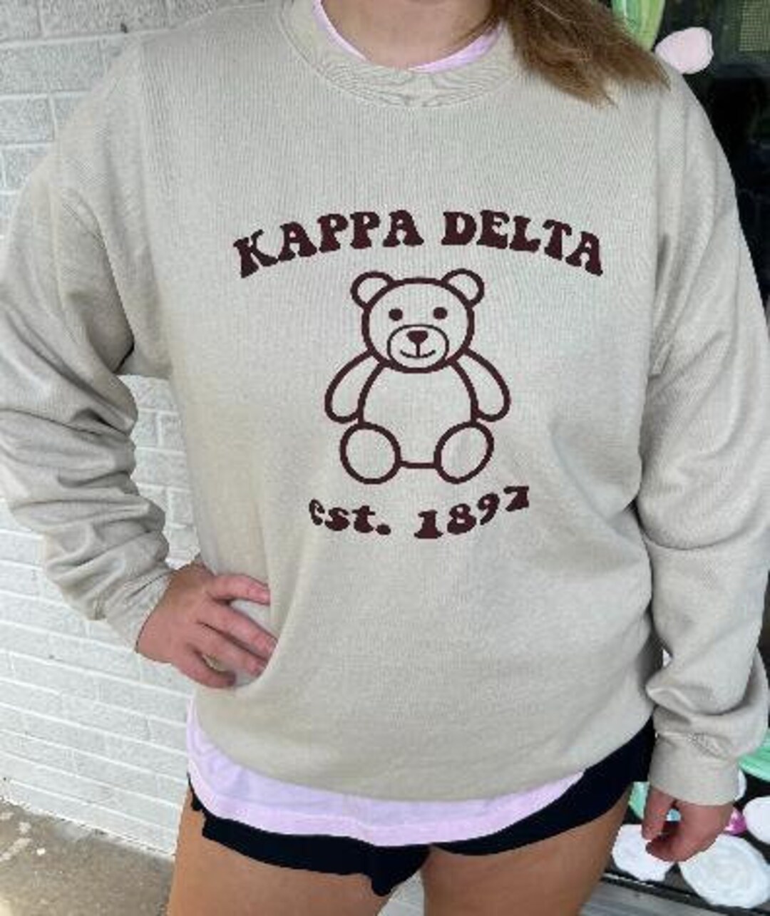 Kappa Delta Teddy Bear Sweatshirt: Sorority Big Little Gift - Etsy