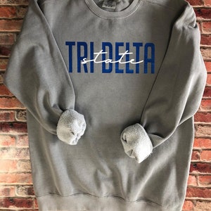 Custom Tri Delta Comfort Colors Sweatshirt Sorority Merch and Greek ...