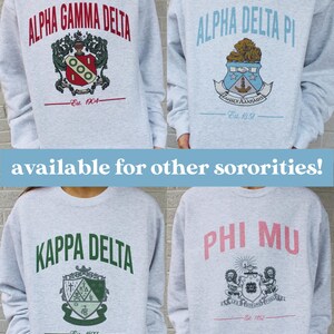 Alpha Xi Delta Crest Sweatshirt: Axid Sorority Gift - Etsy