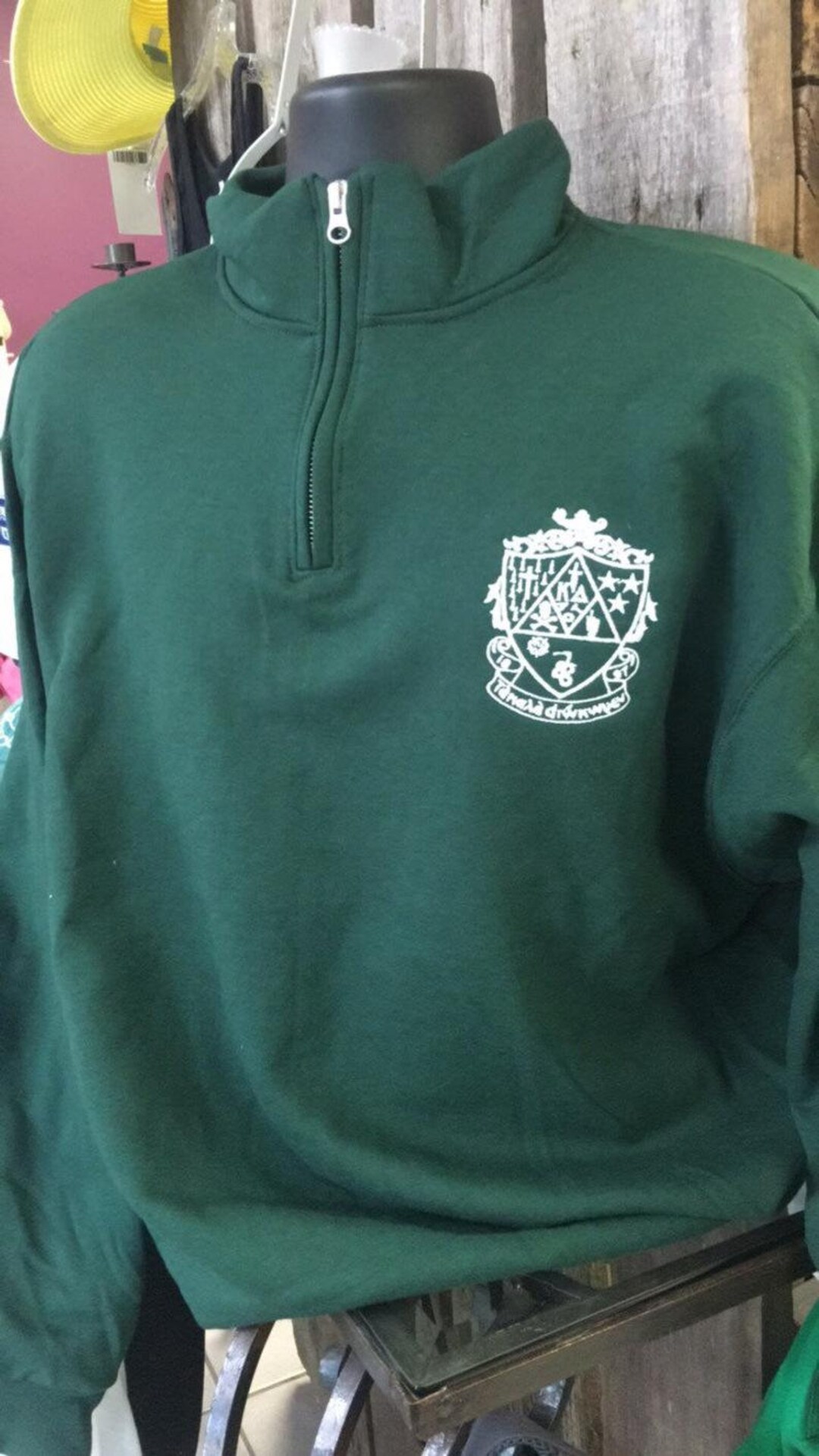 Kappa Delta Crest Embroidered Quarter Zip Sweatshirt - Etsy