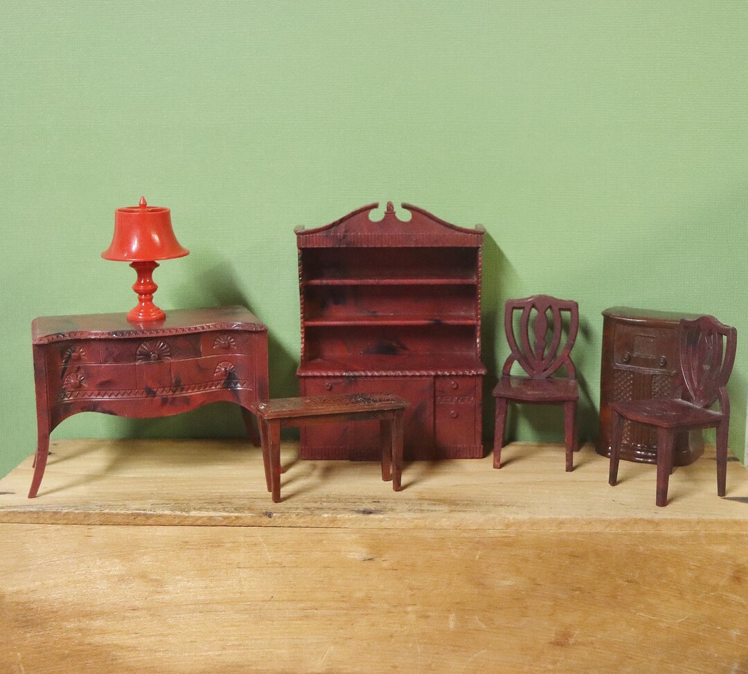 1:16 Scale Renwal With Jaydon Chairs and Lamp Set, 7 Piece Set - Etsy