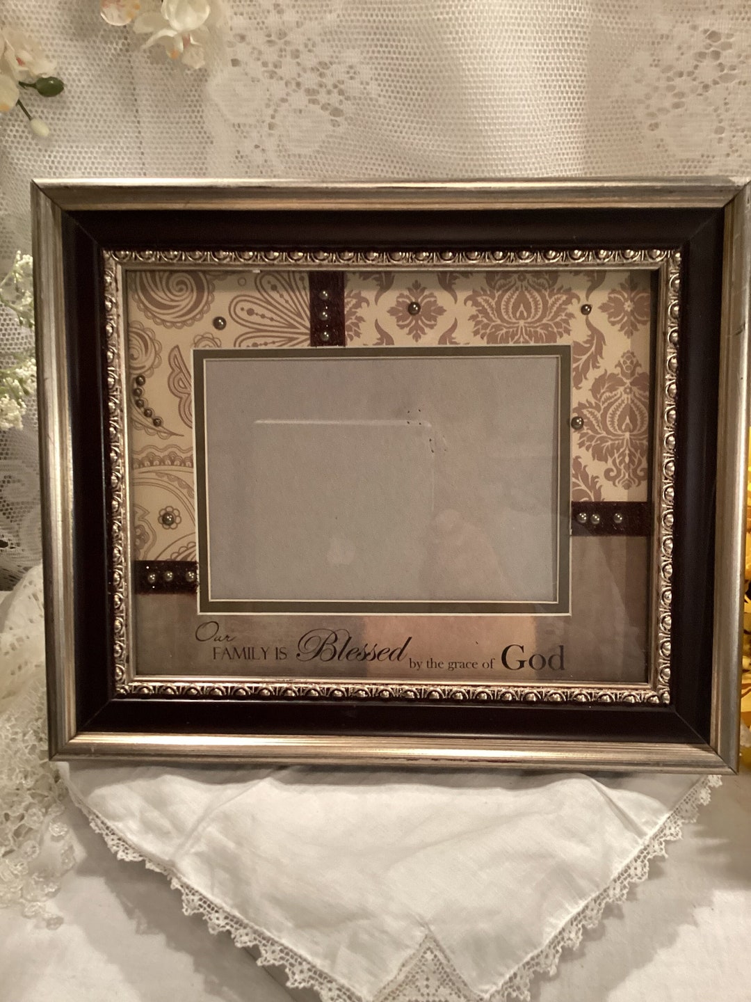 Embossed Family 5x7 Religious Photo Frame “ Our House is Blessed ...