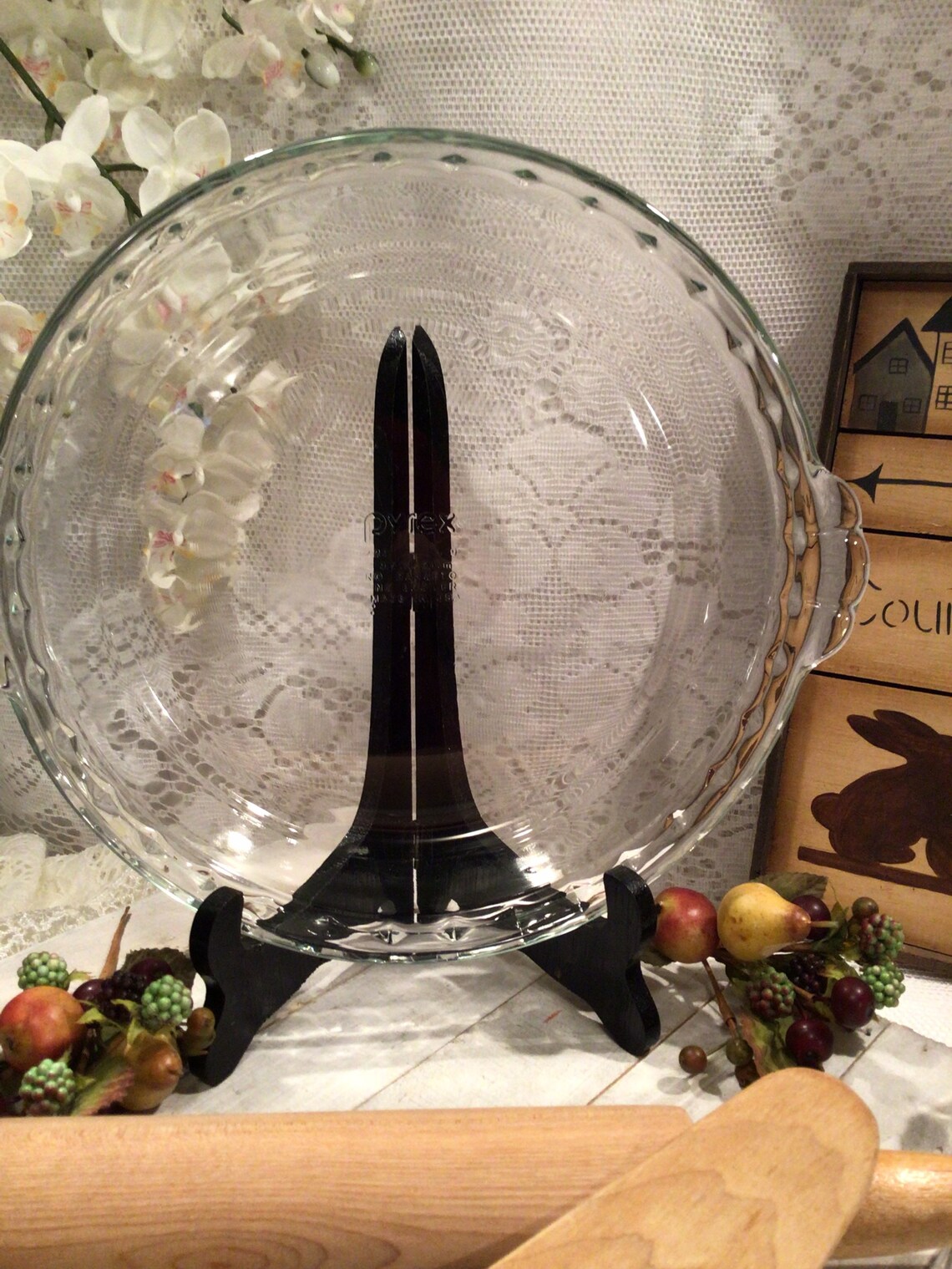 Pyrex Fluted Glass 9.5 Pie Baking Dish With Scalloped Handles - Etsy