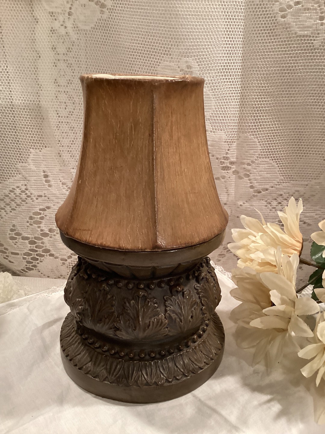 Brown Rustic Woodgrain Look Vinyl Bell Clip on Lamp Shade - Etsy