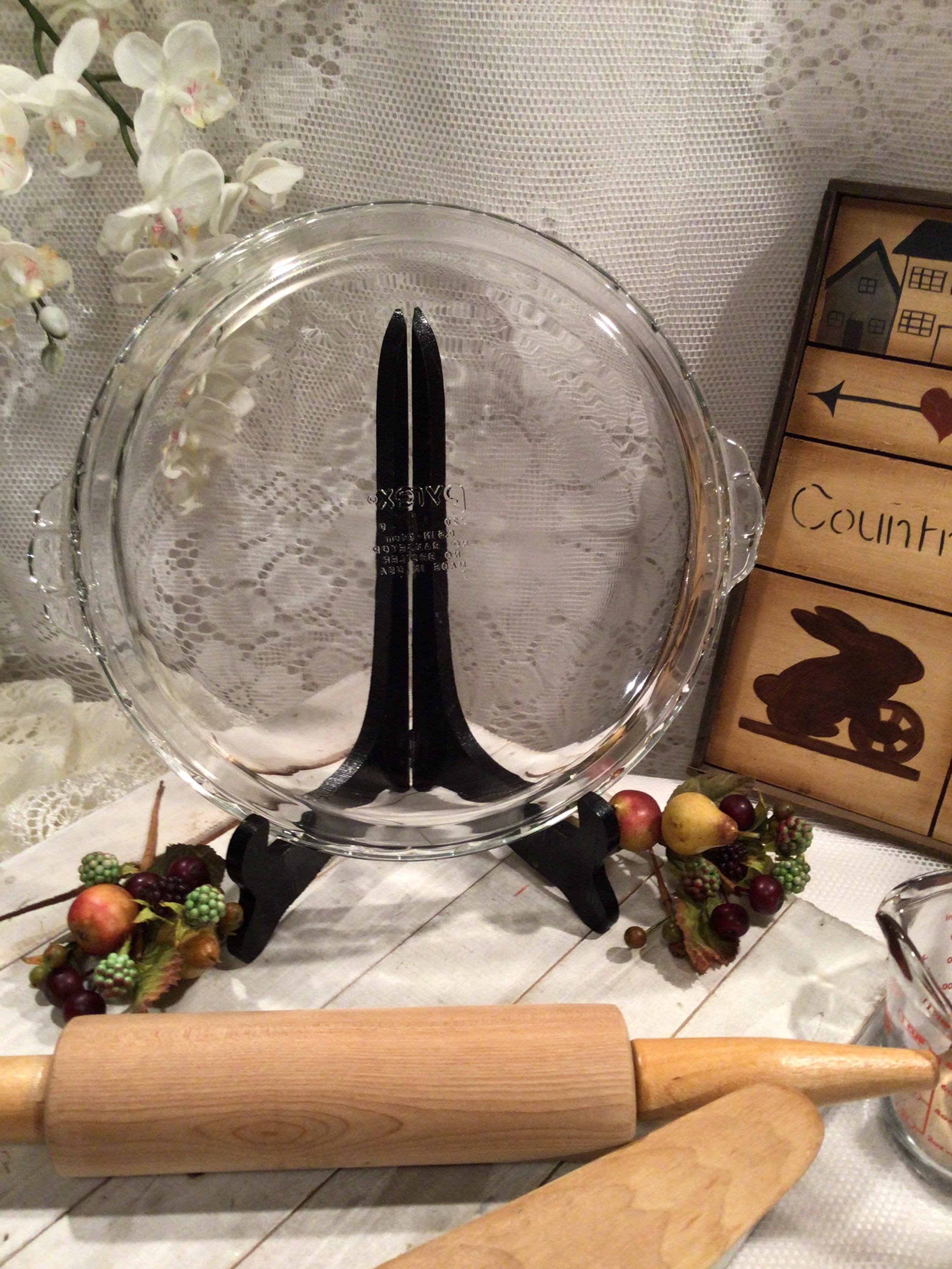 Pyrex Fluted Glass 9.5 Pie Baking Dish With Scalloped Handles - Etsy