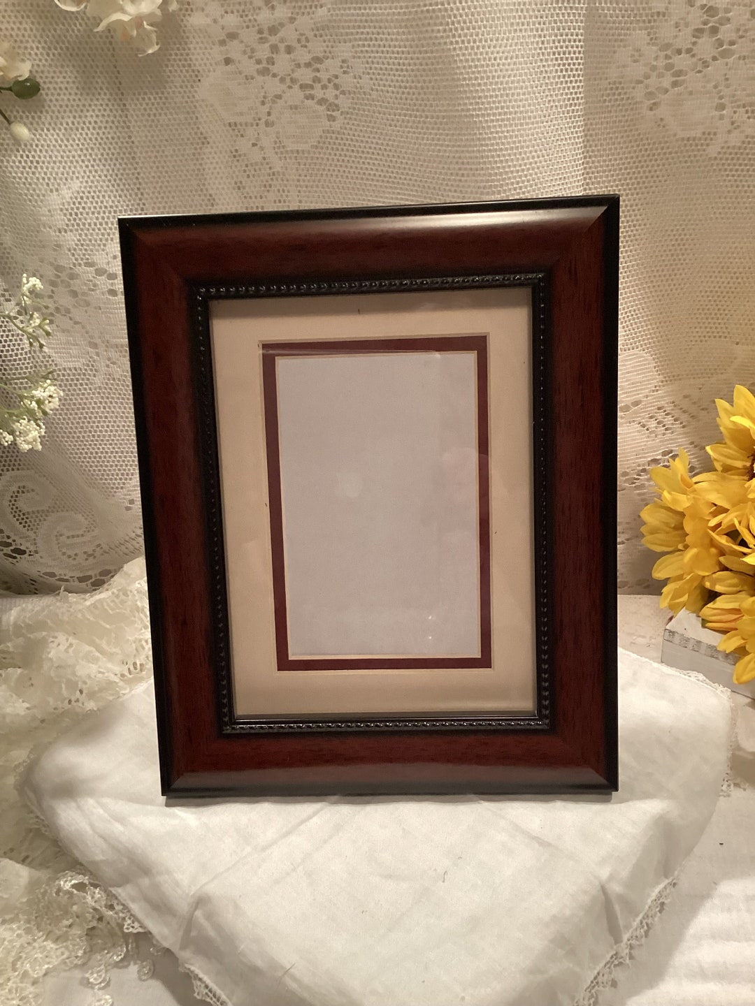 Dark Mahogany Woodgrain Look 4x6 Photo Frame W/ Embossed Trim - Etsy