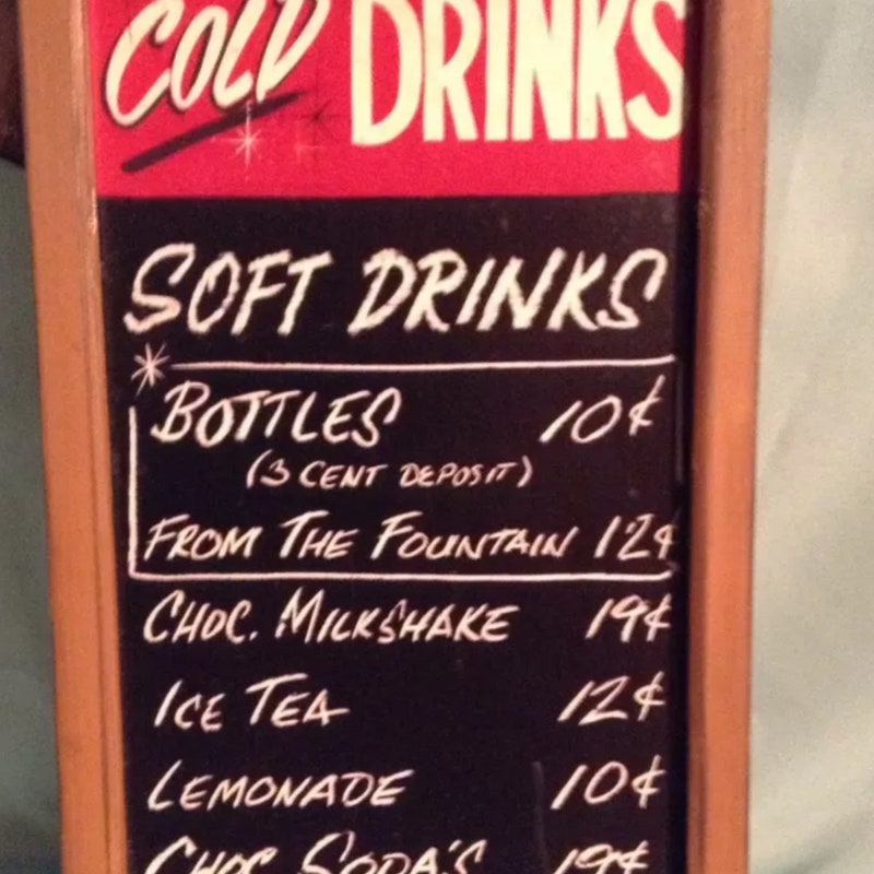 Cold Drinks Sign - Etsy