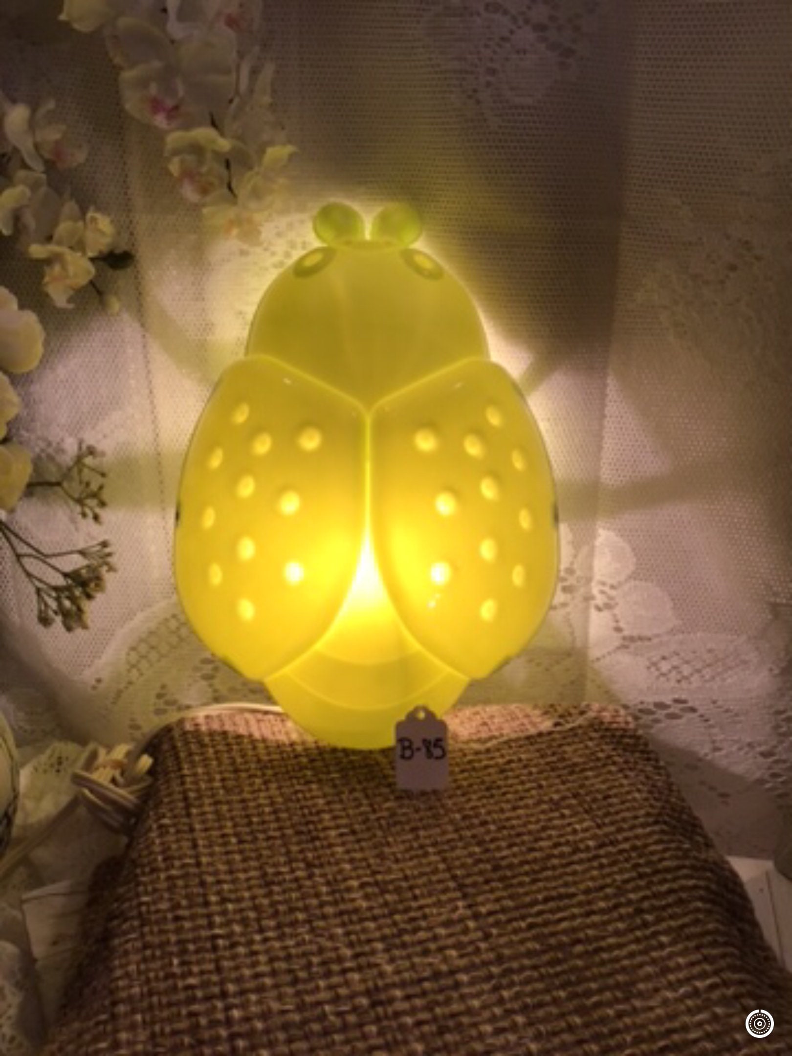 IKEA Smila Bagge Blow Mold Lime Green Ladybug Night Light Wall Hanging ...