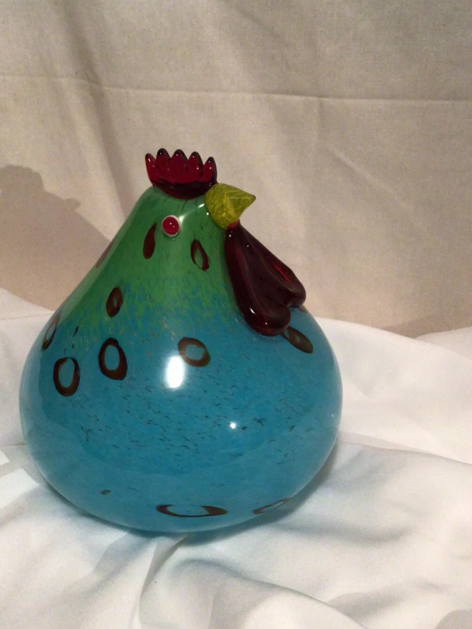 Large Hand Blown Glass Chicken | Etsy